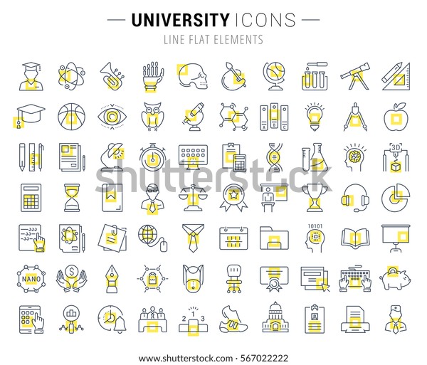 Set Vector Line Icons Sign Symbols Stock Vector (Royalty Free) 567022222