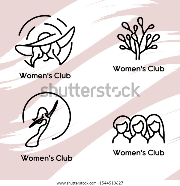 Set Vector Logos Womens Clubs Vector Stock Vector (Royalty Free ...
