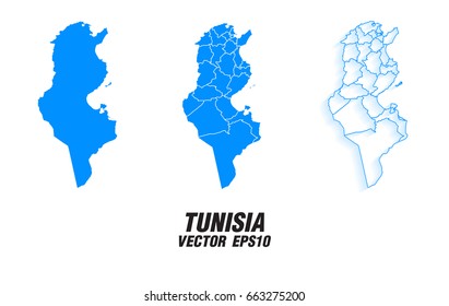 Set Vector Maps Vector Map Tunisiavector Stock Vector (Royalty Free ...