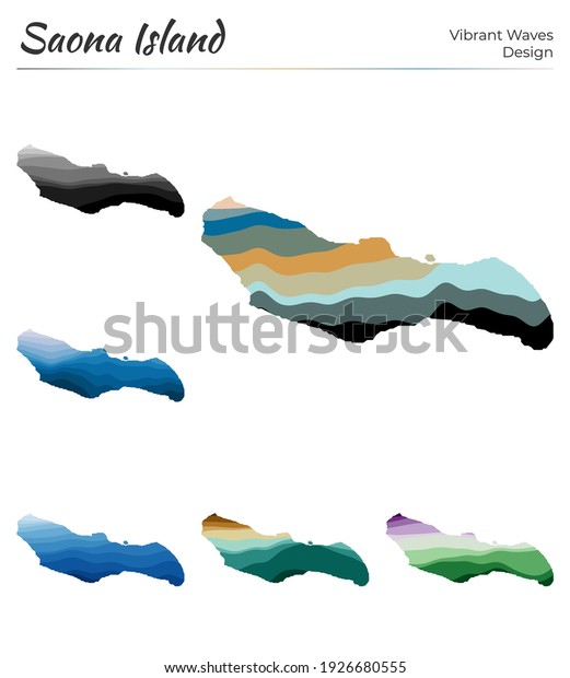 Set Vector Maps Saona Island Vibrant Stock Vector (Royalty Free ...