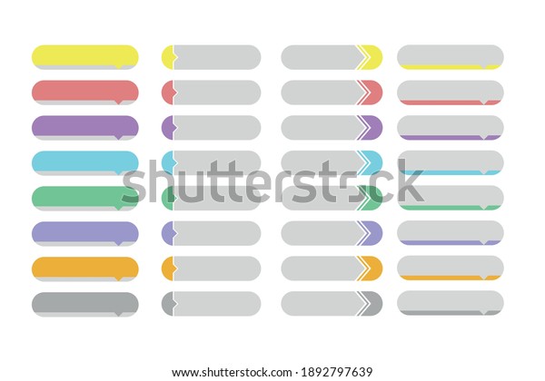 Set Vector Modern Style Buttons Different Stock Vector (Royalty Free ...