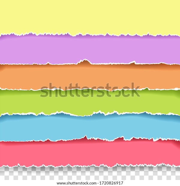 Set Vector Paper Dividers Rough Edges Stock Vector (Royalty Free ...