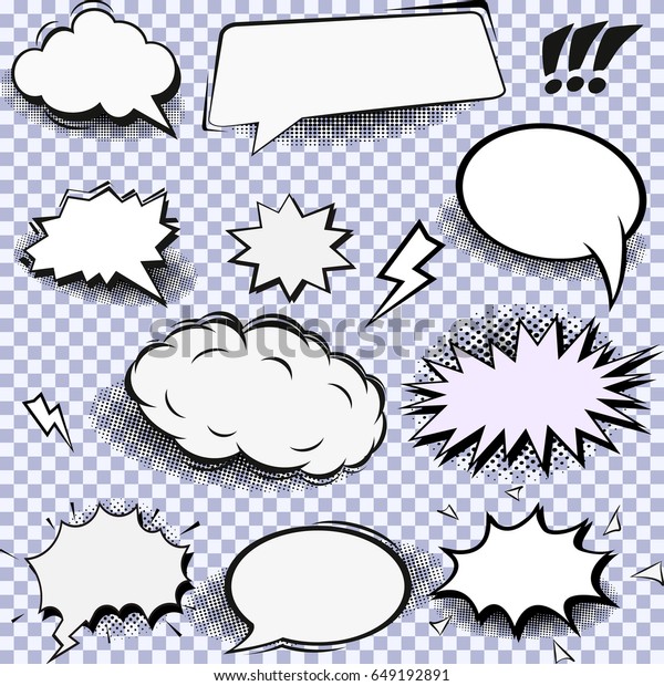 Set Vector Pop Art Signs Comic Stock Vector (Royalty Free) 649192891