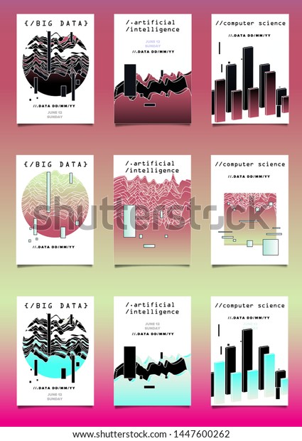 Set Vector Posters Plots Infographic Charts Stock Vector (Royalty Free ...