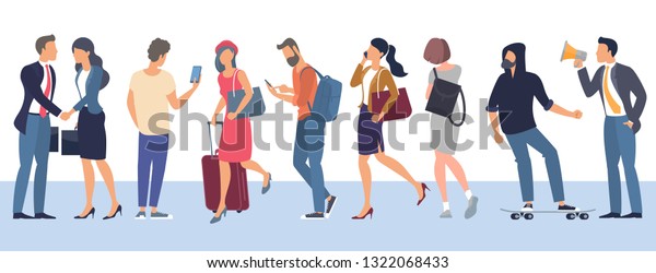 Set Vector Ready Animation People Characters Stock Vector (Royalty Free ...