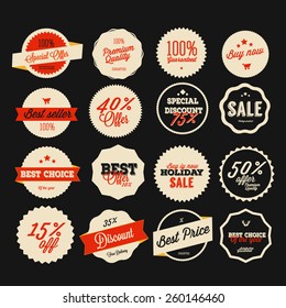 Set Vector Sales Labels Sticker Design Stock Vector (Royalty Free ...