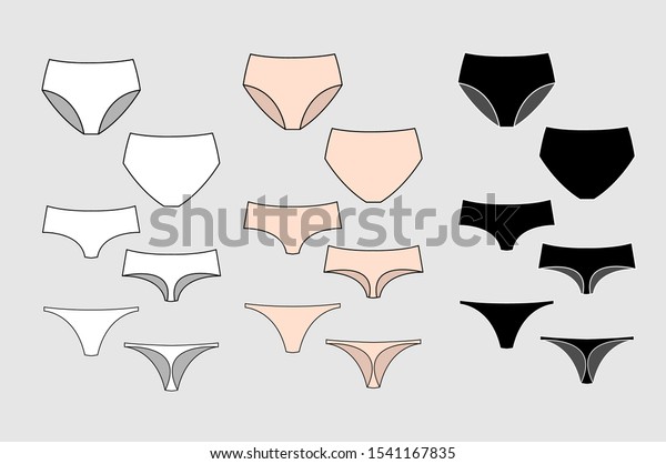 Set Vector Silhouettes Female Bras Beautiful: vetor stock (livre de ...