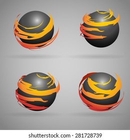 Set Vector Sphere Symbol Icon On Stock Vector (Royalty Free) 281728739 ...