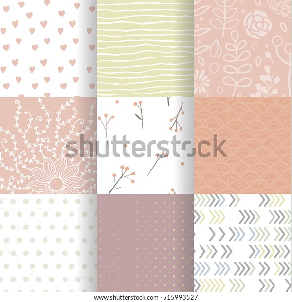 Set Vector Spring Patterns Colorful Arrows Stock Vector (Royalty Free ...