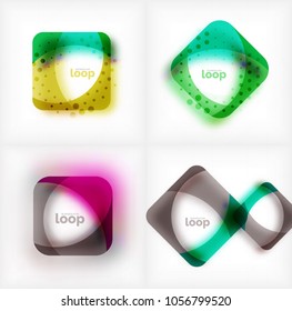 Set Vector Square Loop Business Symbols Stock Vector (Royalty Free ...