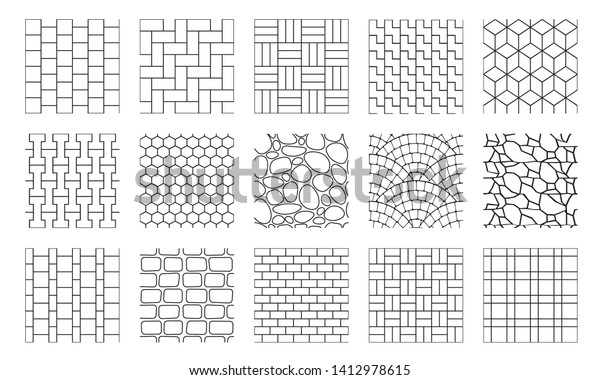 Set Vector Street Pavements Top View Stock Vector (Royalty Free ...