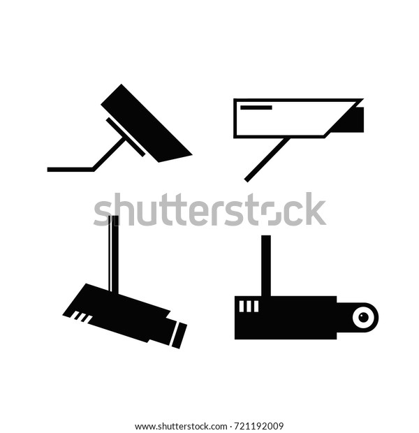 Set Vector Symbols Security Cameras Stock Vector (Royalty Free ...