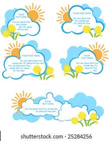 Set Vector Tag Stickers Sun Clouds Stock Vector (Royalty Free) 25284256 ...