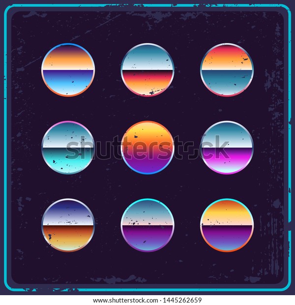 Set Vector Vintage Retro Gradients Strokes Stock Vector (Royalty Free ...