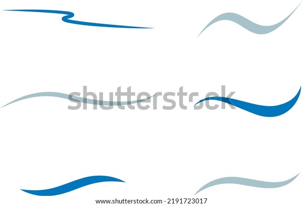 Set Vector Waves Water Curves Logo Stock Vector (Royalty Free ...