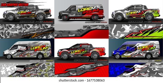Set Vehicle Graphic Kit Vector Modern Stock Vector (Royalty Free ...