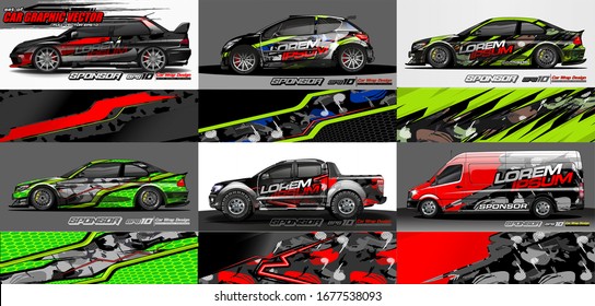 Set Vehicle Graphic Kit Vector Modern: เวกเตอร์สต็อก (ปลอดค่าลิขสิทธิ์ ...