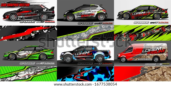 Set Vehicle Graphic Kit Vector Modern: เวกเตอร์สต็อก (ปลอดค่าลิขสิทธิ์ ...