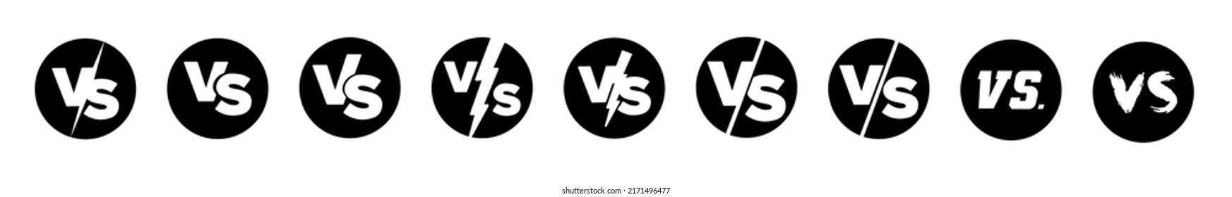 Set Versus Logo Letters Stock Vector (Royalty Free) 2171496477 ...