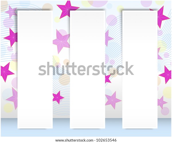 Set Vertical Billboards On Beautiful Abstract Stock Vector (Royalty ...