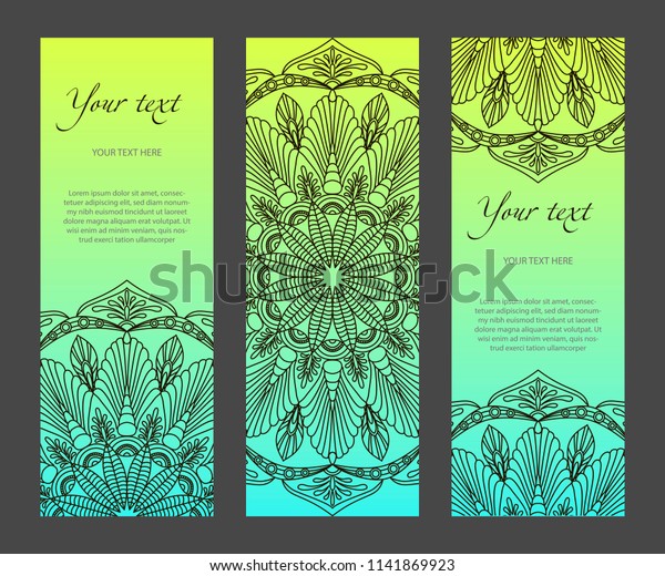 Set Vertical Ethnic Narrow Banners Stock Vector (Royalty Free) 1141869923
