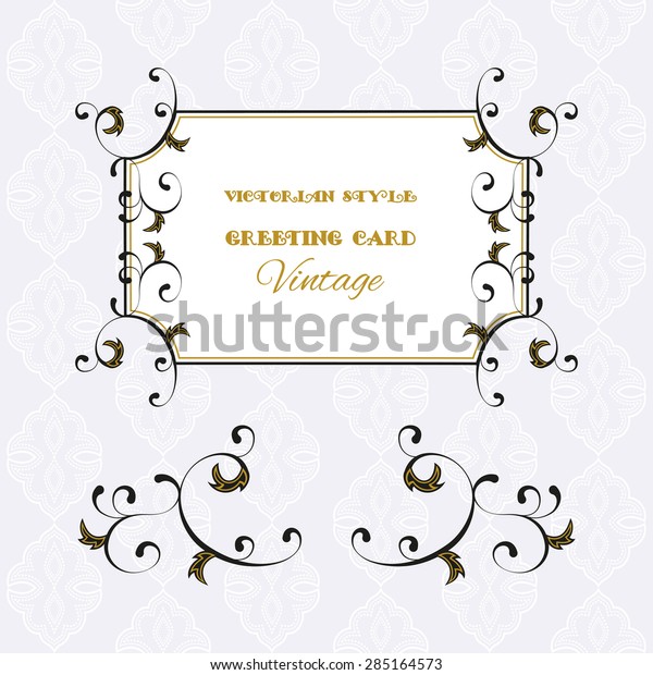 Set Vintage Frames Vignettes Victorian Style Stock Vector (Royalty Free ...