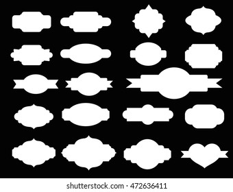 Set Vintage Label Shapes Vector Elements Stock Vector (Royalty Free ...