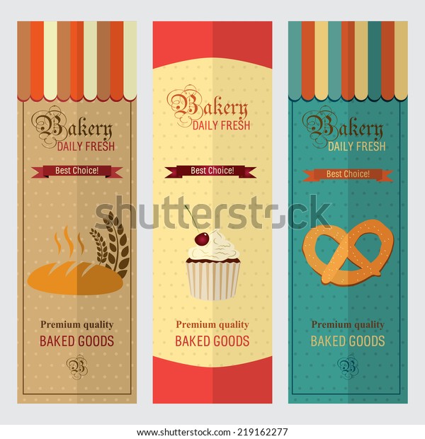 Set Vintage Retro Bakery Labels Logo Stock Vector (Royalty Free ...