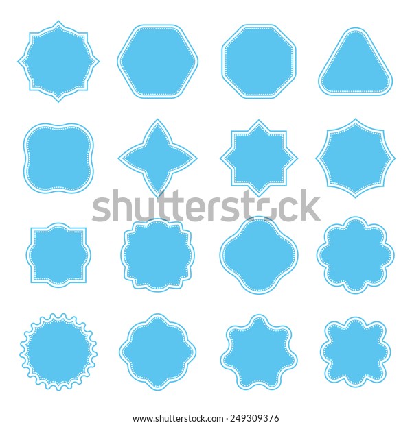 Set Vintage Stickers Border Frame Messages Stock Vector (Royalty Free ...