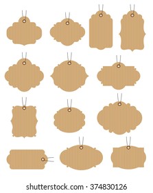 Set Vintage Tags Vector Illustration Craft Stock Vector (Royalty Free ...