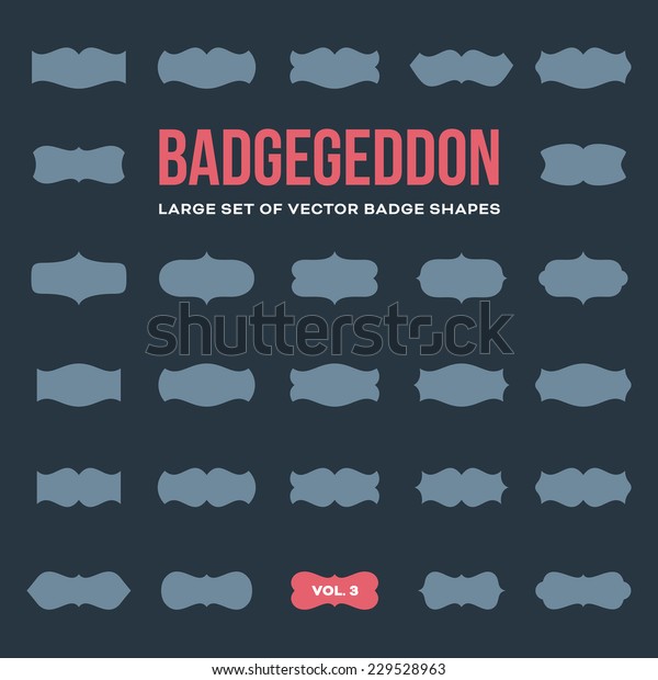 Set Vintage Vector Badge Shapes Collection Stock Vector (Royalty Free ...
