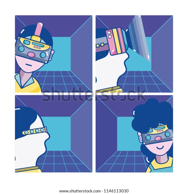 Set Virtual Reality Cartoons Stock Vector (Royalty Free) 1146113030 ... Set Virtual Reality Cartoons Stock Vector (Royalty Free) 1146113030 ...