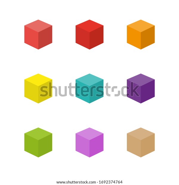 Set Volumetric Cubes Squares Stock Vector (Royalty Free) 1692374764 ...