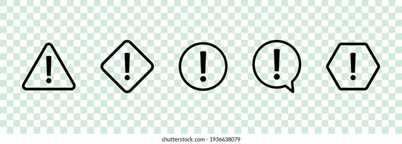 Set Warning Sign Alert Icon Danger Stock Vector (Royalty Free ...