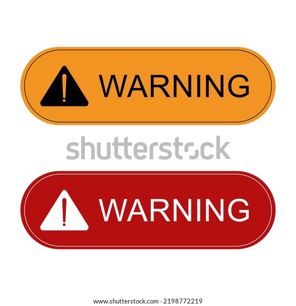 Set Warning Signs Attention Danger Sign Stock Vector (Royalty Free ...