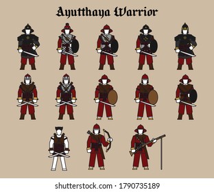 Set Warriors Weapon Armor Ancient Cambodia: เวกเตอร์สต็อก (ปลอดค่า ...