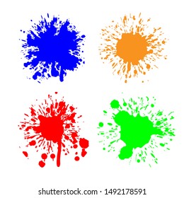 Set Water Color Splash Brush Vector Stock Vector (Royalty Free ...