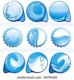 Set Water Designs Vector Illustration Stock Vector (Royalty Free ...