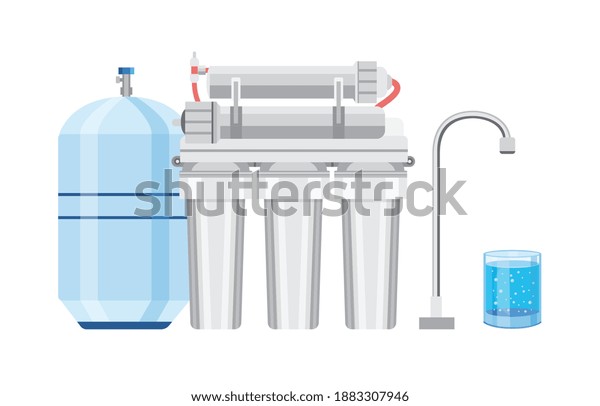 Set Water Filters Modern Technologies Water Stock Vector (Royalty Free ...