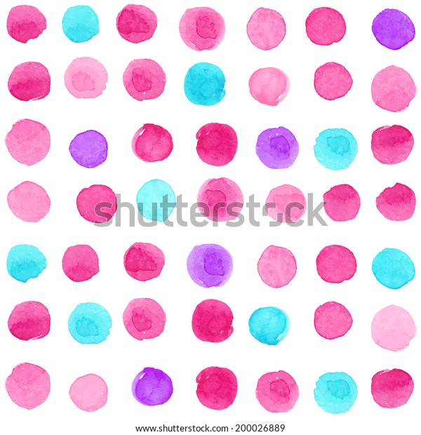 Set Watercolor Blobs Isolated On White Stock Vector (Royalty Free ...