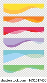Set Wavy Design Element Decor Brochure Stock Vector (Royalty Free ...