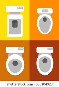 Top View Toilet Furniture Symbols Used: vector de stock (libre de ...