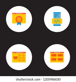 Set Wd Icons Flat Style Symbols Stock Vector (Royalty Free) 1205986030 ...