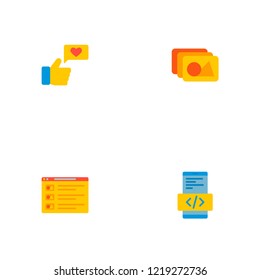 Set Wd Icons Flat Style Symbols Stock Vector (Royalty Free) 1219272736 ...