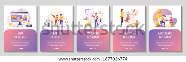 Set Web Pages Web Graphic Interior Stock Vector (Royalty Free ...