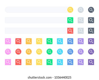 Set Web Search Field Flat Design Stock Vector (Royalty Free) 1036440025 ...