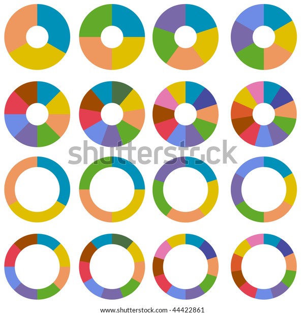 Set Wheel Business Chart Icons Variety Stock Vector (Royalty Free) 44422861