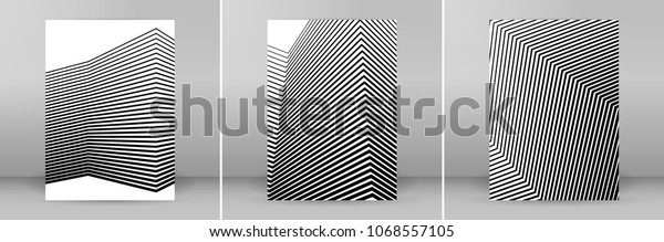 Set White Black Color Linear Background Stock Vector (Royalty Free ...