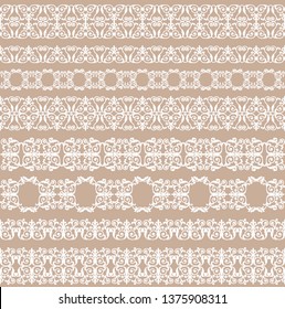 Set White Borders On Beige Background Stock Vector (Royalty Free ...