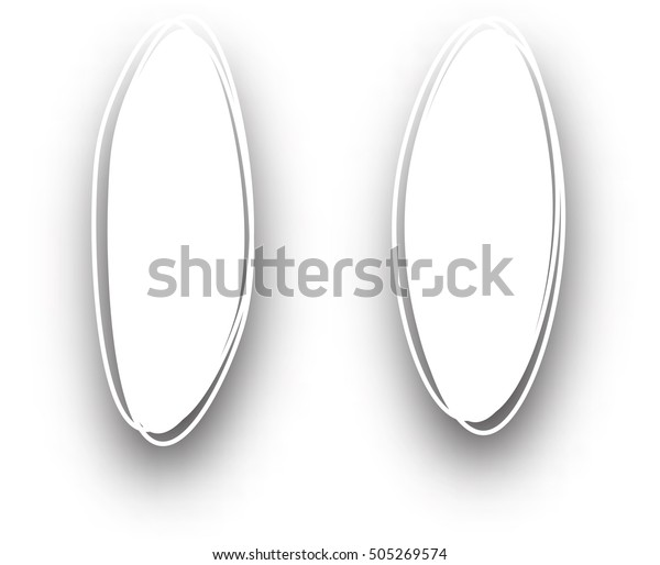 Set White Oval Backgrounds Vector Paper Stock Vector (Royalty Free ...